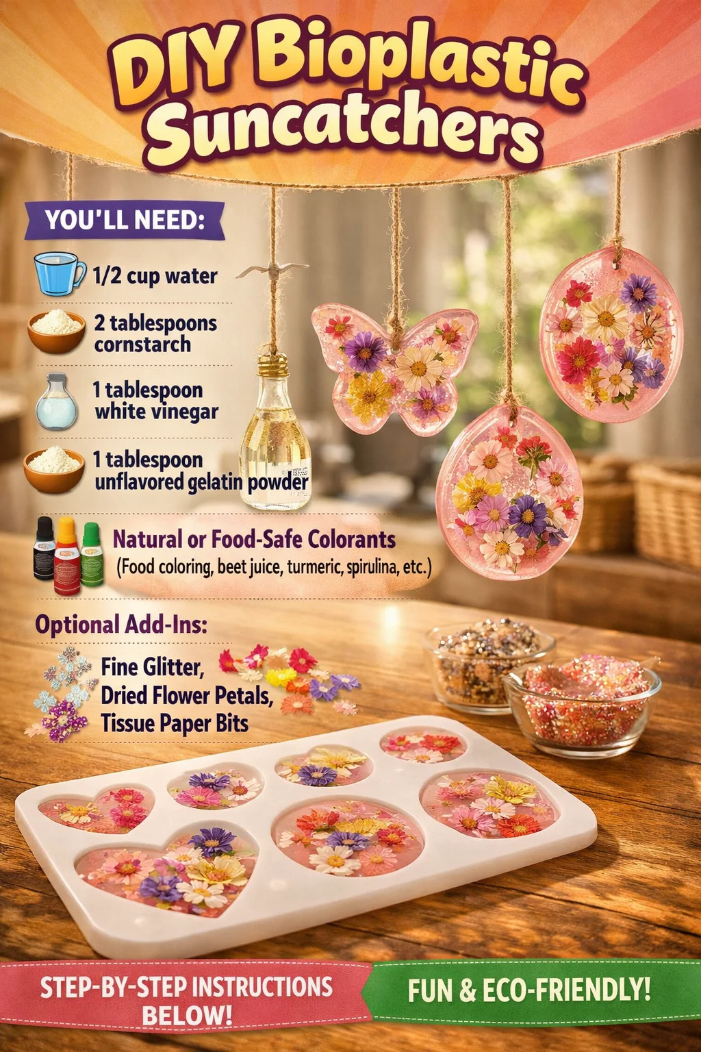 DIY Bioplastic Suncatchers