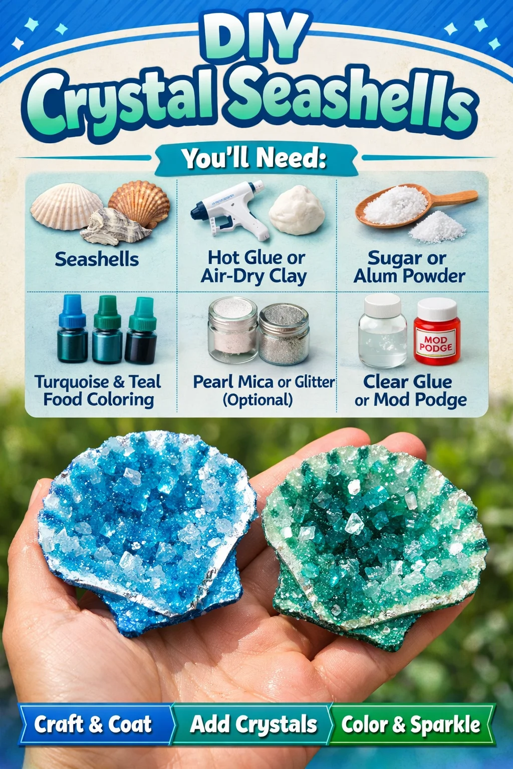 DIY Crystal Seashells