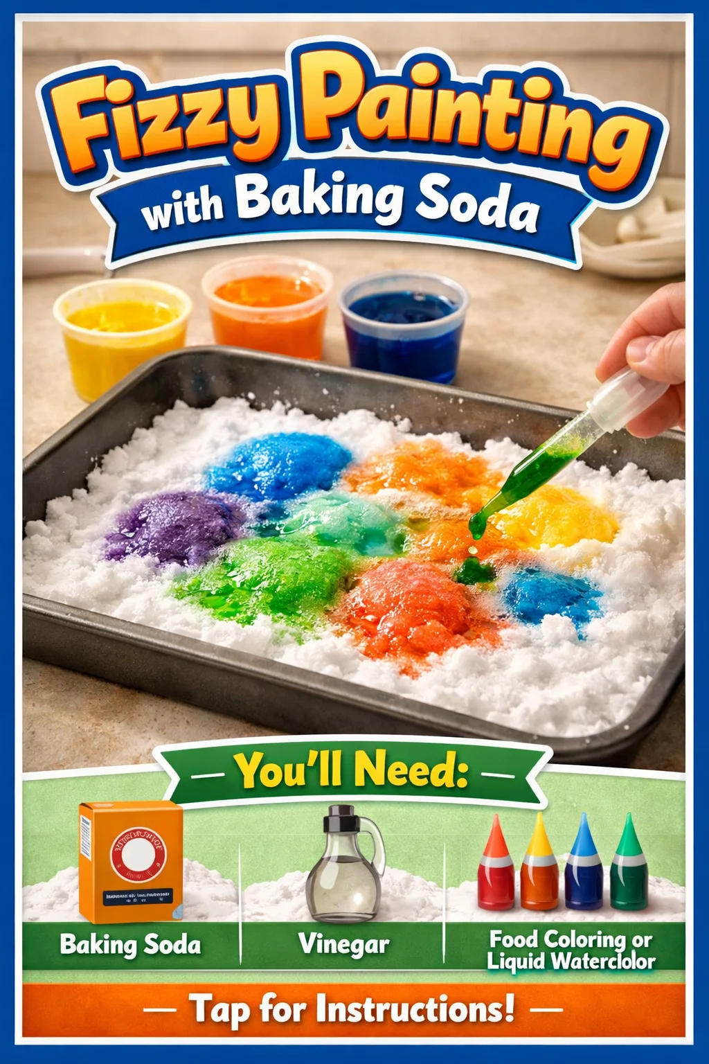 Fizzy Painting with Baking Soda
