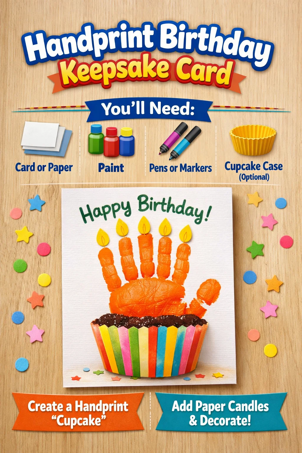 Handprint Birthday Keepsake Card