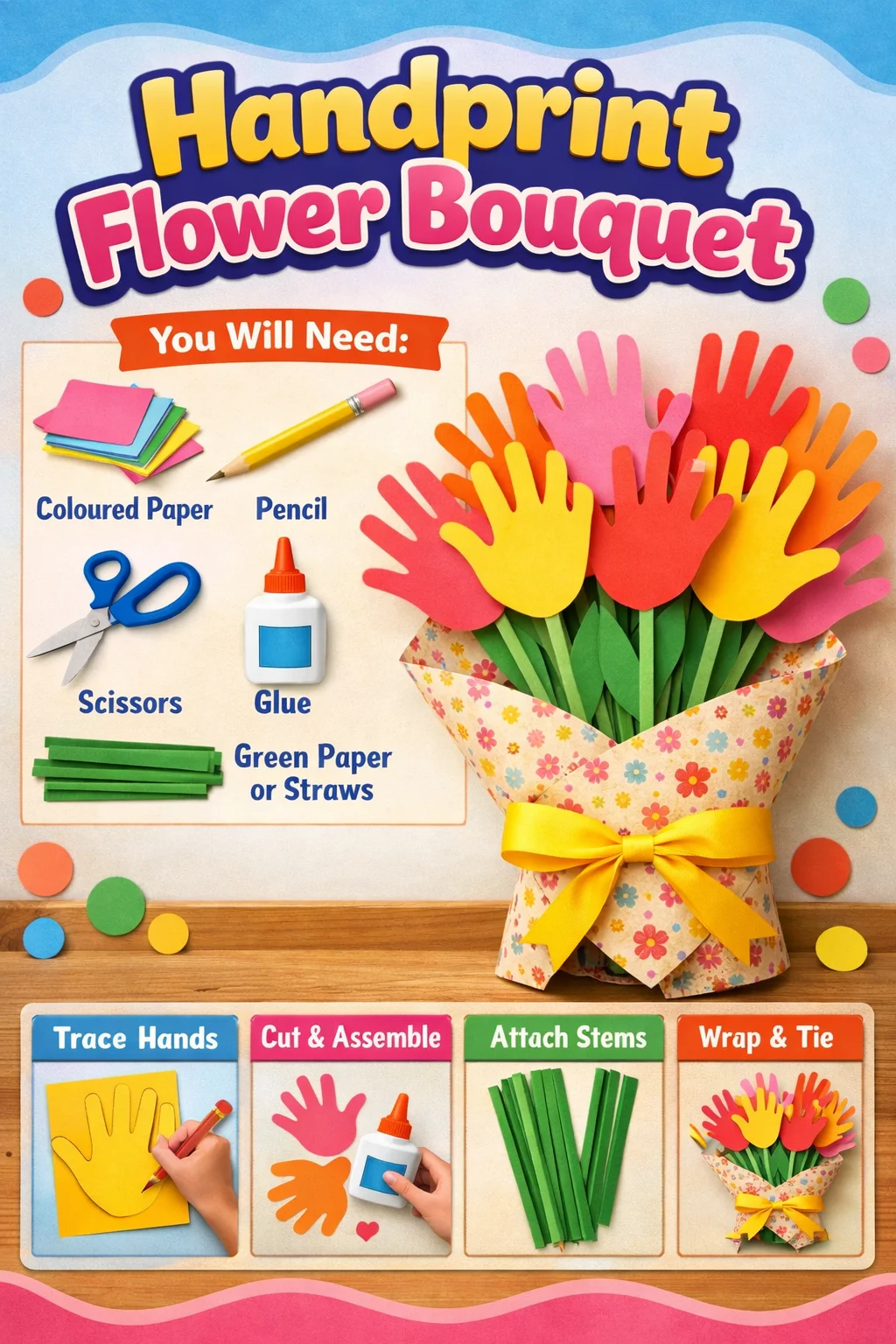 Handprint Flower Bouquet