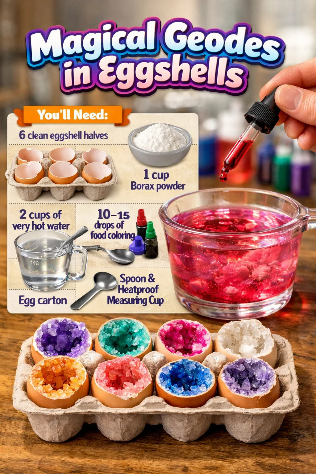 Magical Geodes in Eggshells
