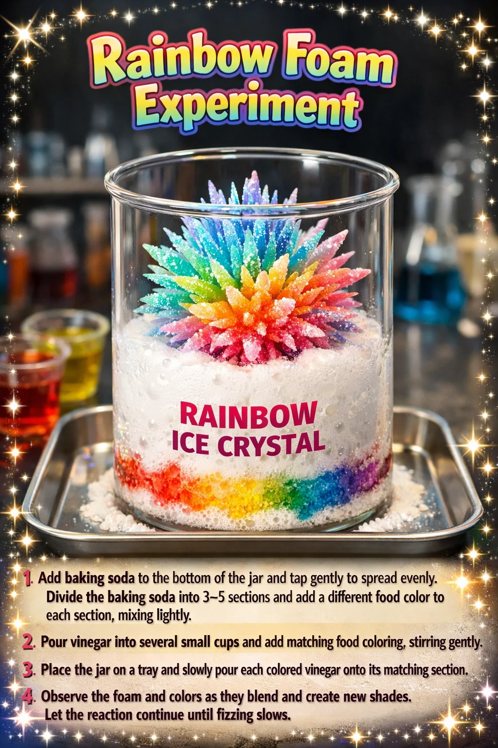 Rainbow Foam Experiment