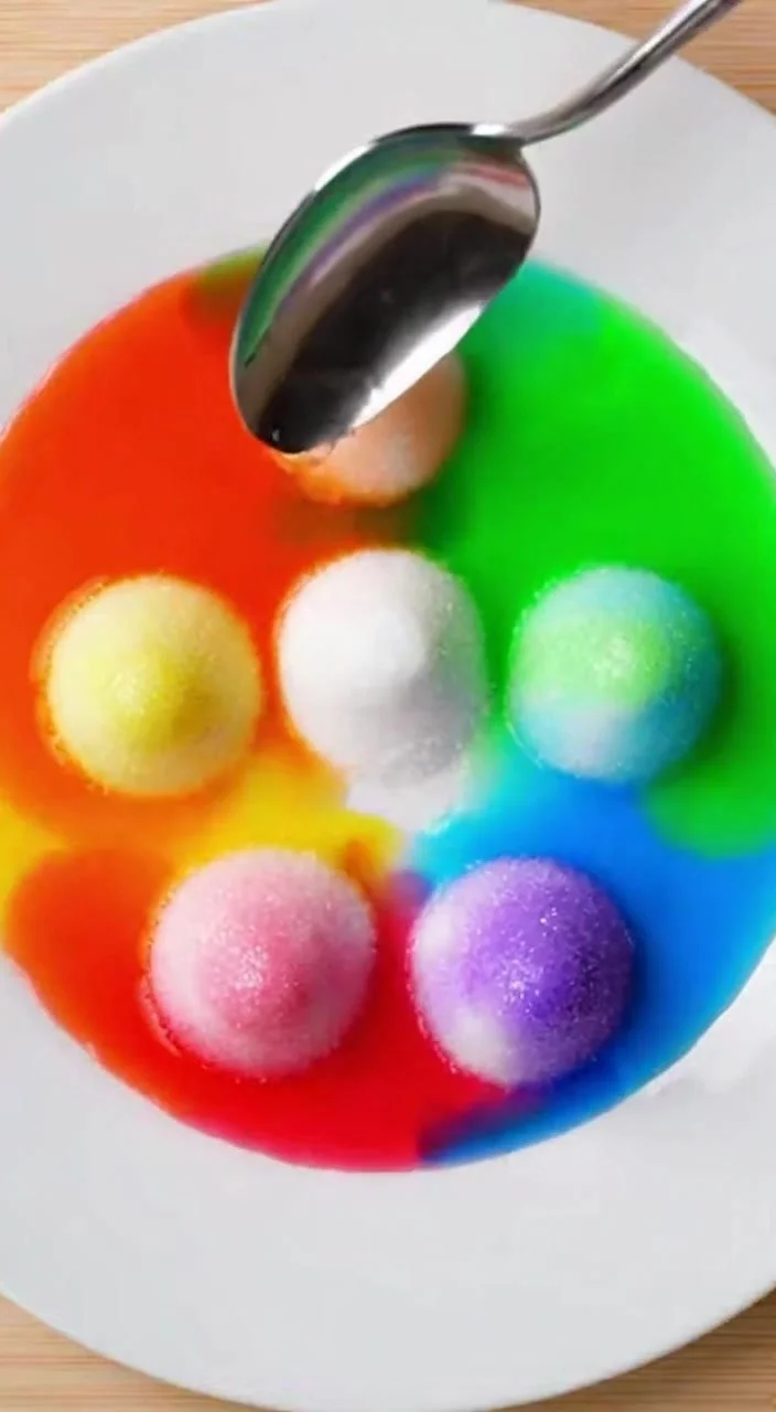 Rapid-Growing Rainbow Sugar Crystal Eruption