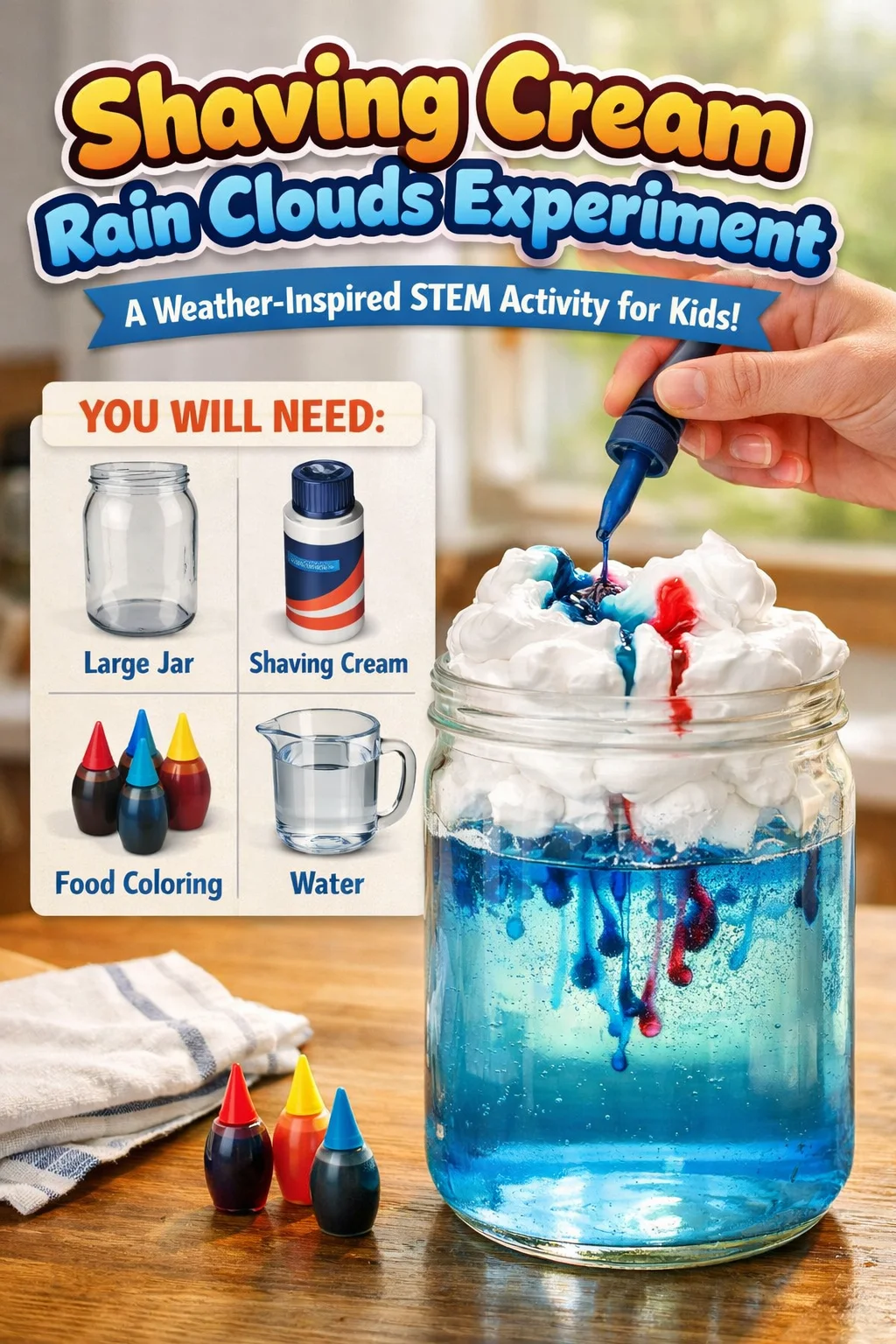 Shaving Cream Rain Clouds Experiment