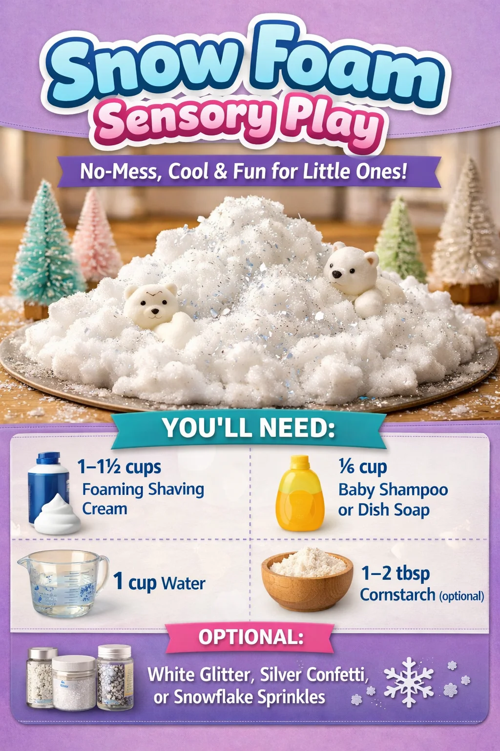 Snow Foam Sensory Play