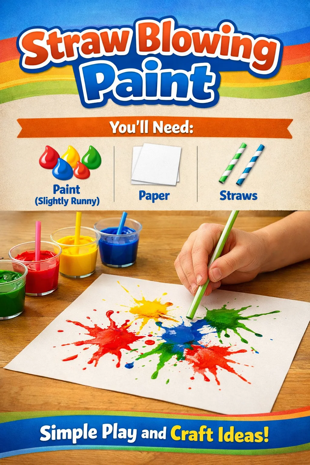 Straw Blowing Paint