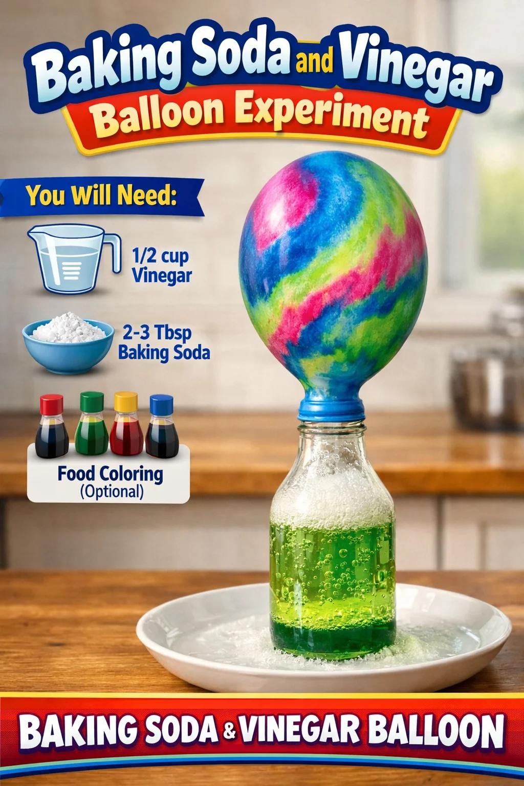 Baking Soda and Vinegar Balloon Experiment