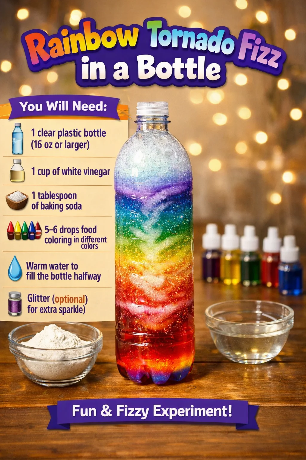Rainbow Tornado Fizz in a Bottle