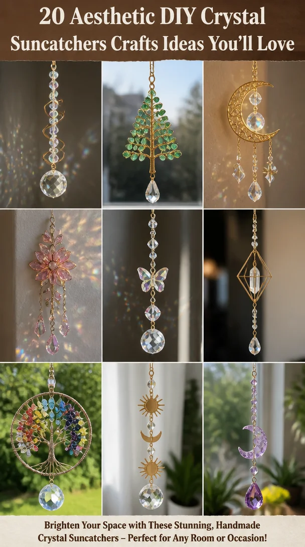 20 Aesthetic DIY Crystal Suncatchers Crafts Ideas You'll Love