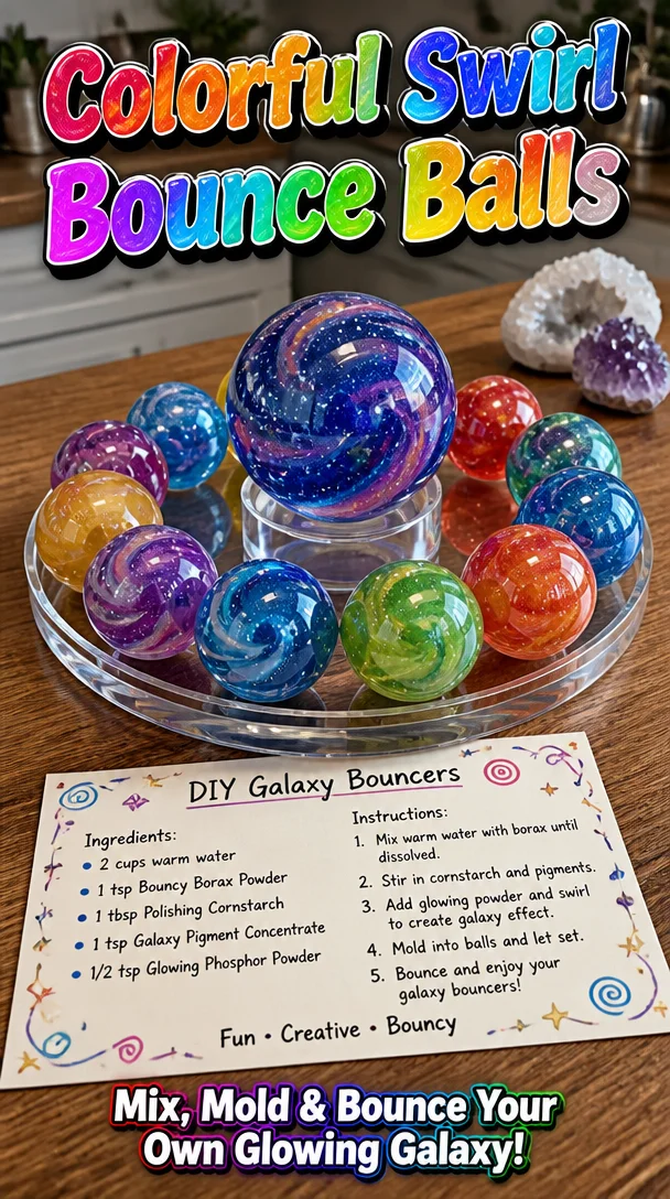 Colorful Swirl Bounce Balls
