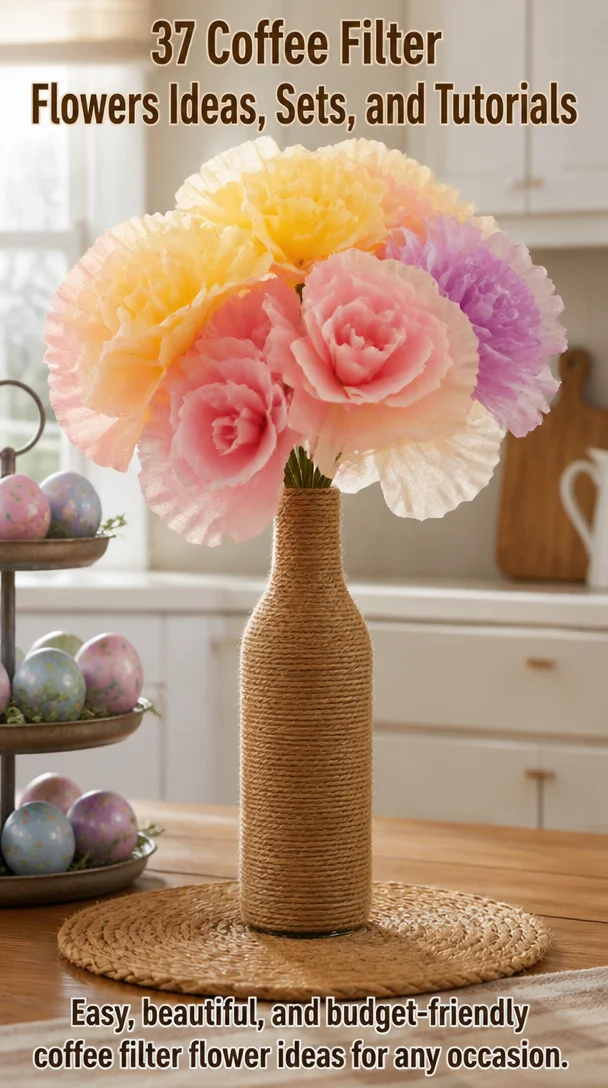 37 Coffee Filter Flowers Ideas, Sets, and Tutorials
