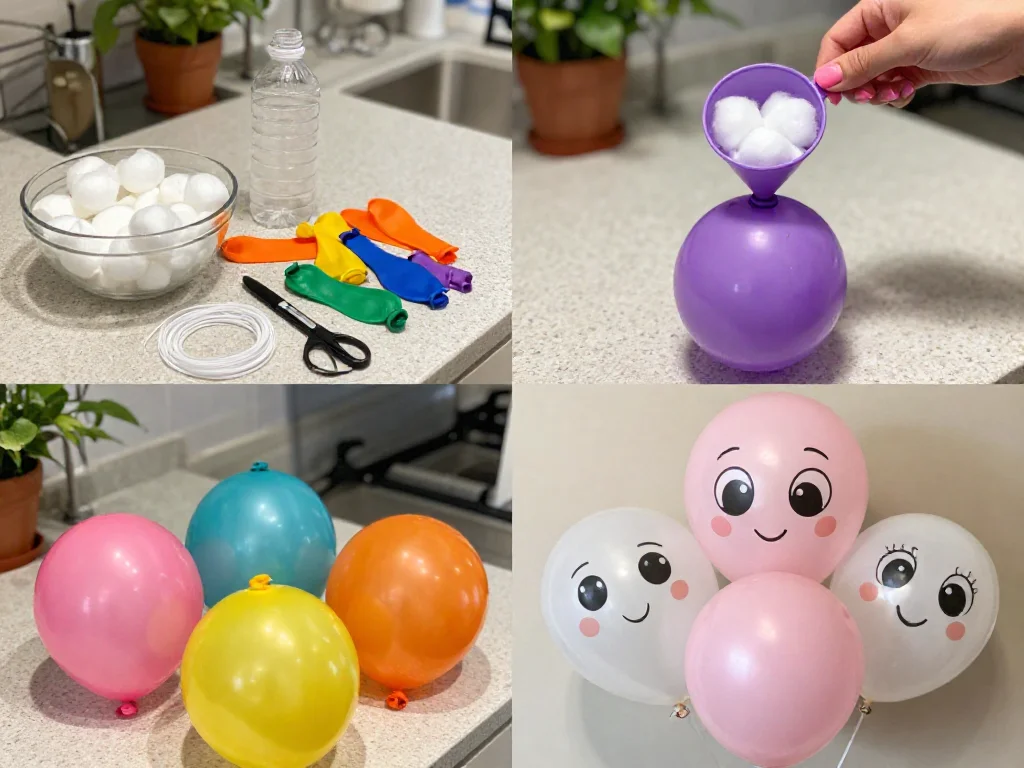 Balloon Pom-Pom Stress Balls