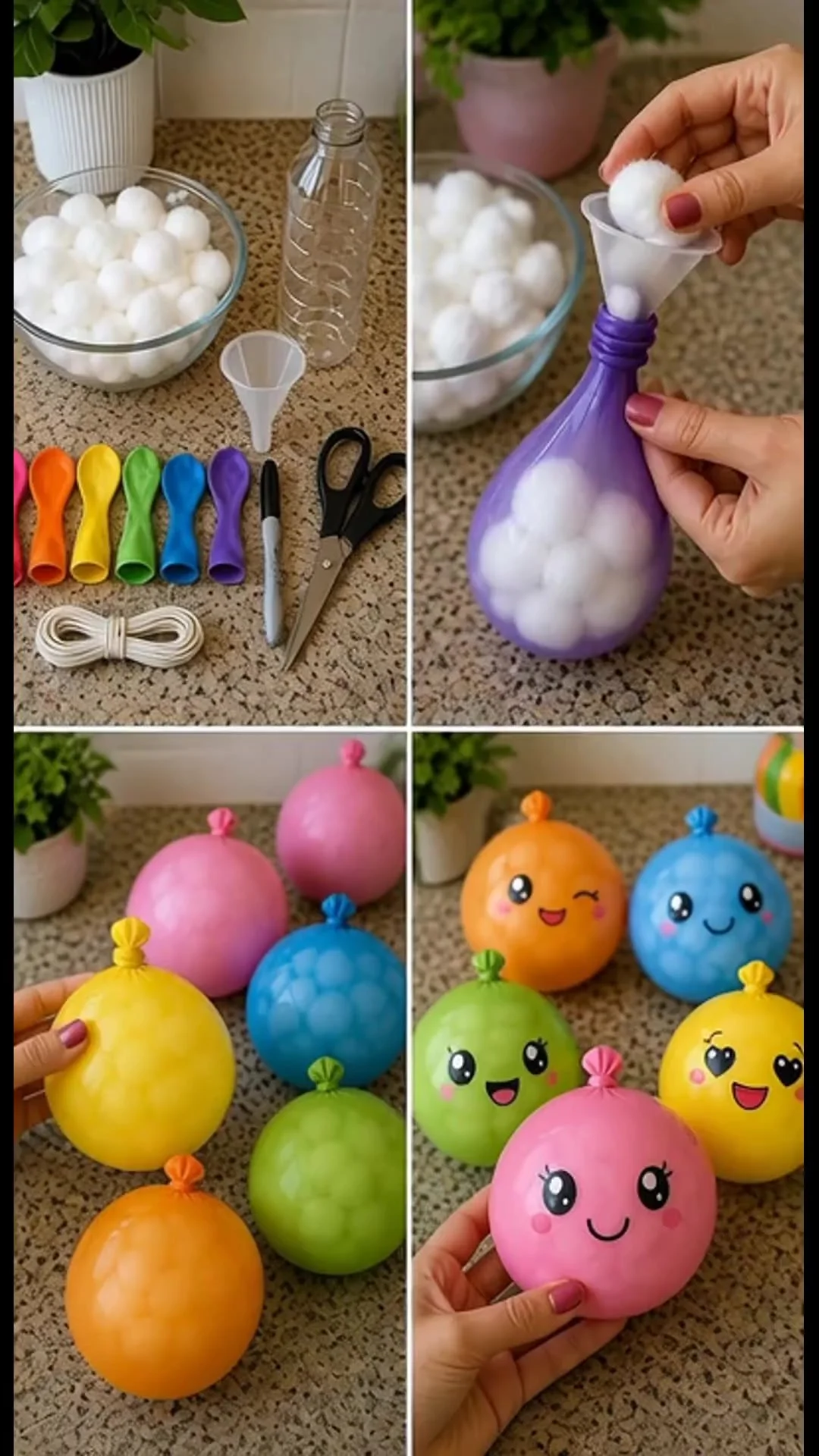 Balloon Pom-Pom Stress Balls
