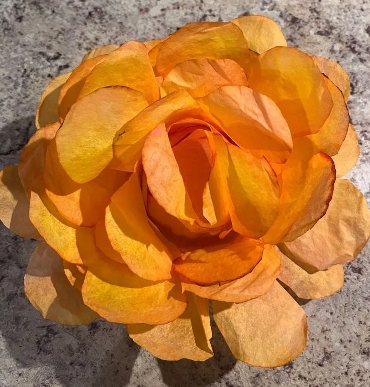 Beautiful large flowers made with Coffee Filters