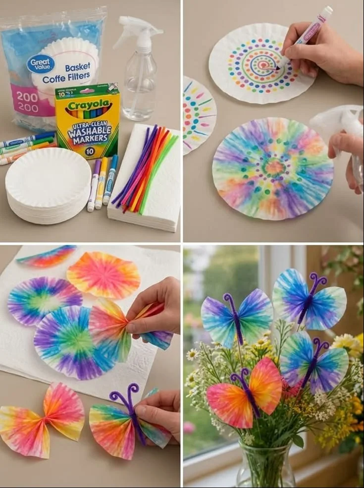 Coffee Filter Butterflies