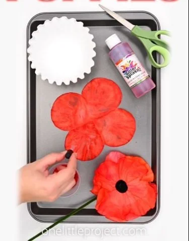 Coffee Filter Poppies | Poppy Coffee Filter Craft