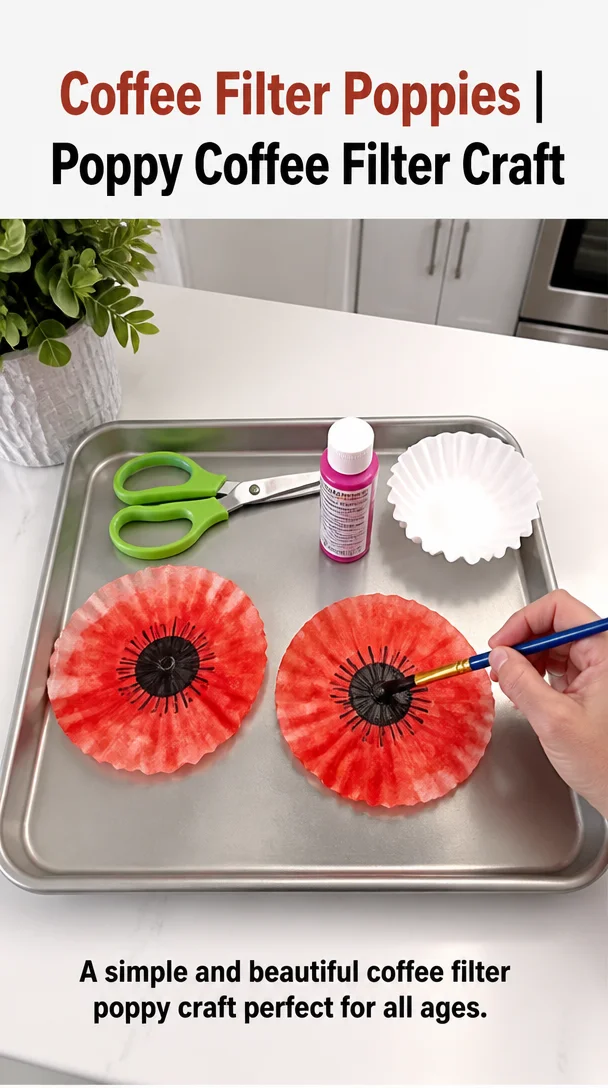 Coffee Filter Poppies | Poppy Coffee Filter Craft