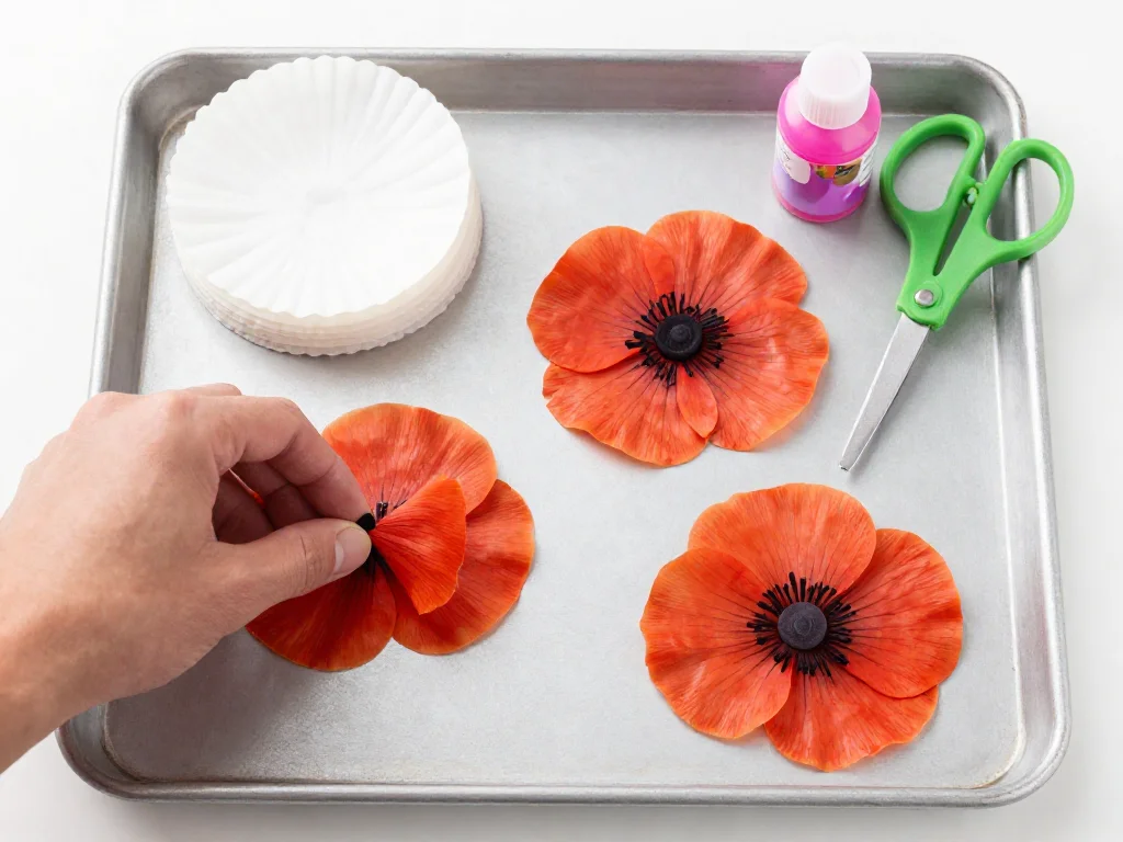 Coffee Filter Poppies | Poppy Coffee Filter Craft