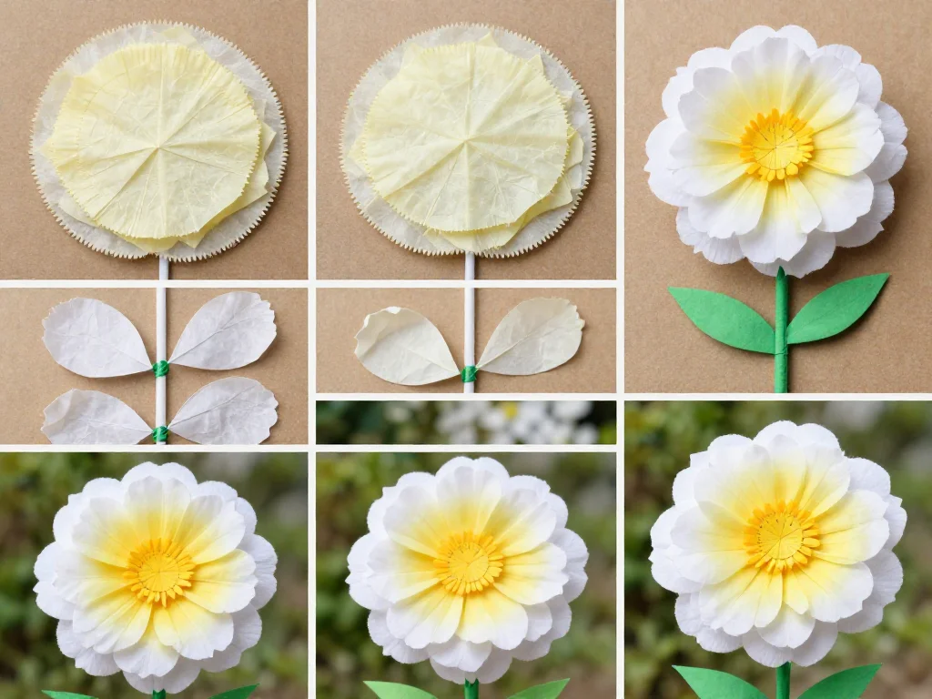 Craft Ideas with Paper | Flowers from Crepe Paper, Making Tealights ...