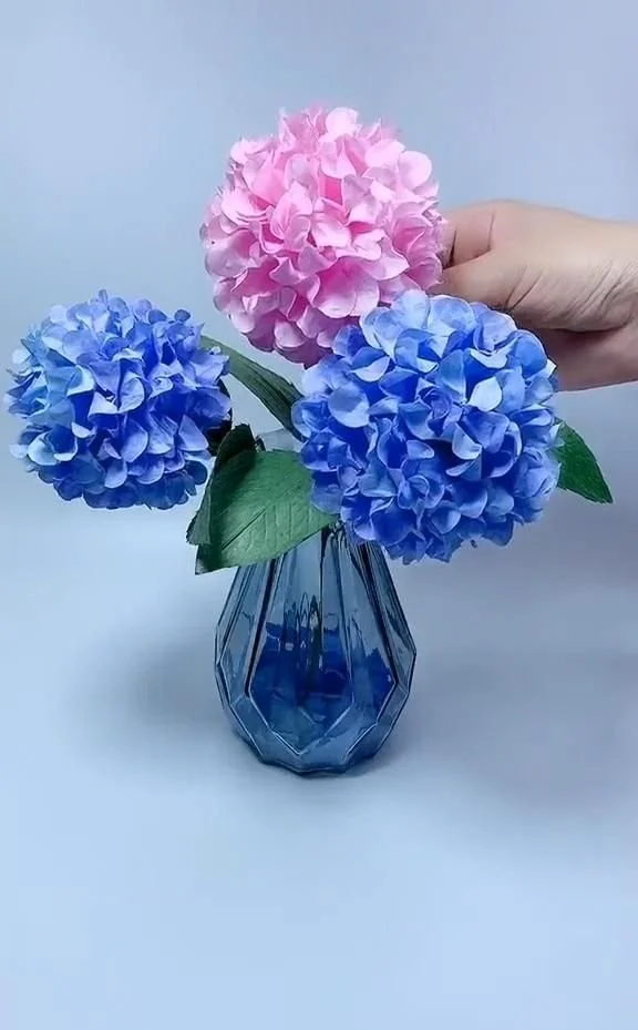 DIY How to Make Paper Flower Hydrangea