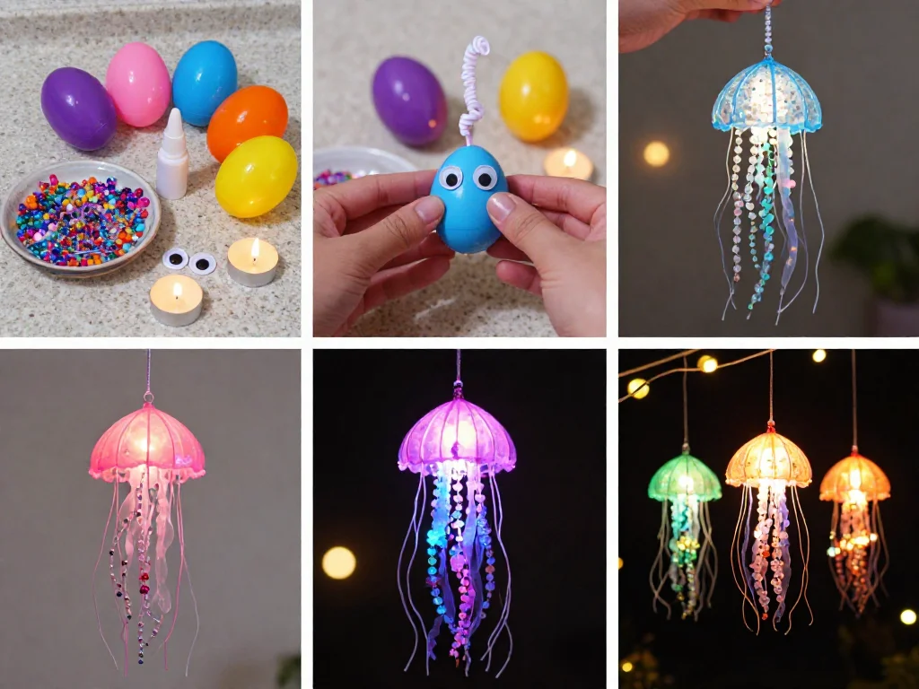 Rainbow-lit Jellyfish Lanterns